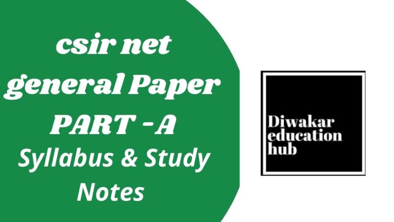 CSIR NET General Aptitude [Paper-1]Study Notes[Study Material] (Part A ...