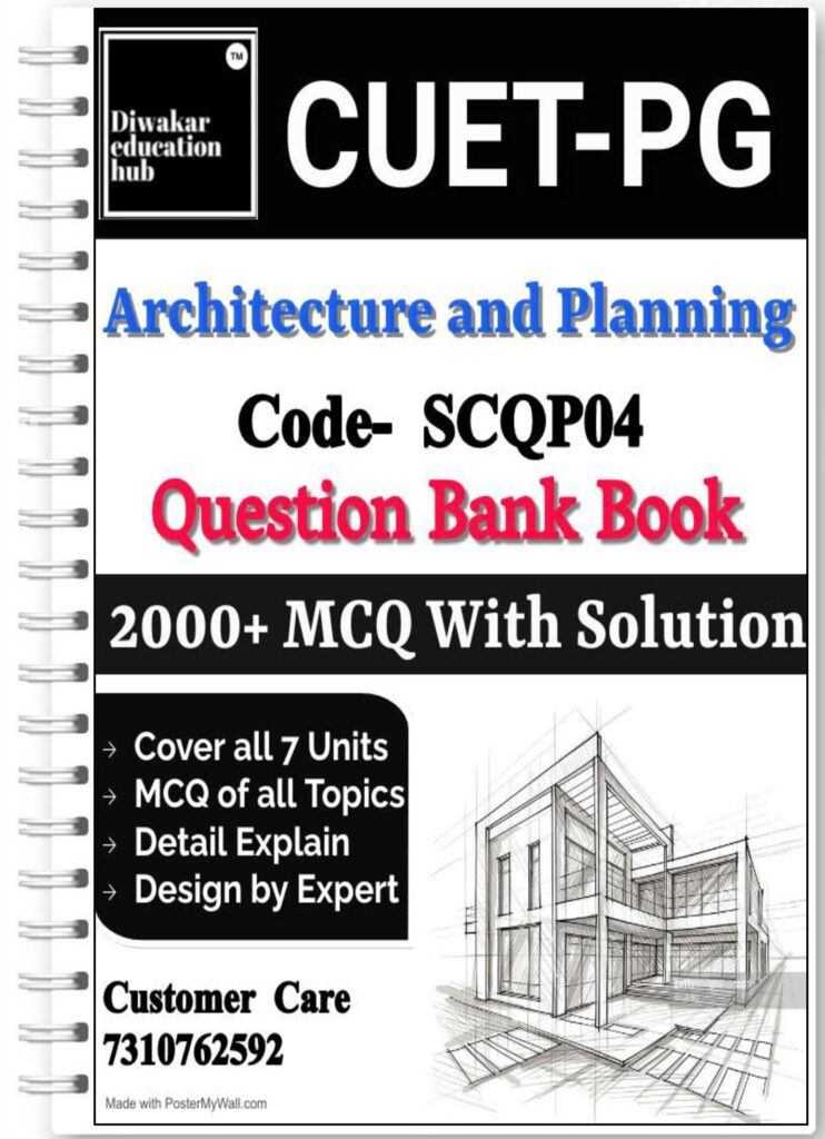 CUET-PG Architecture SCQP04 Question Bank Book 2000 MCQ With Solution ...