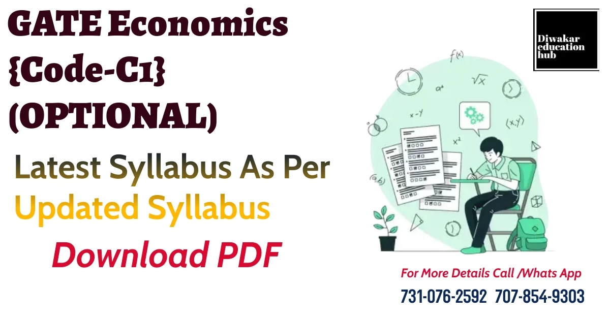 GATE Economics New Latest & Revised Syllabus 2025 Download PDF ...